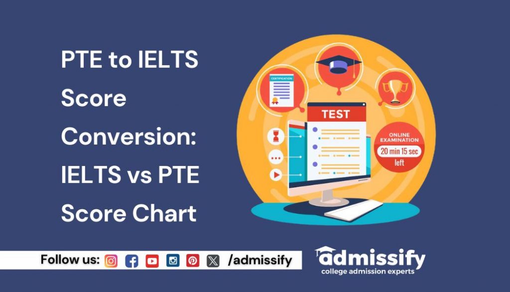 PTE to IELTS Score Conversion: IELTS vs PTE Score Chart | Admissify Blog